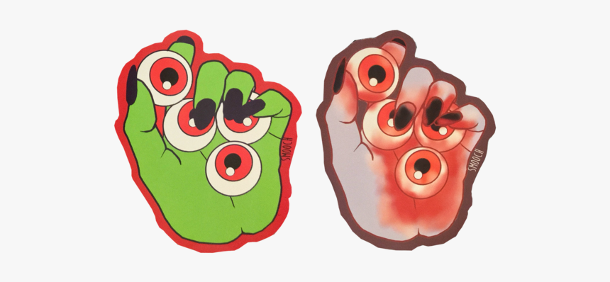 Monster Hands Full Of Eyeballs Stickers - Cartoon, HD Png Download ...