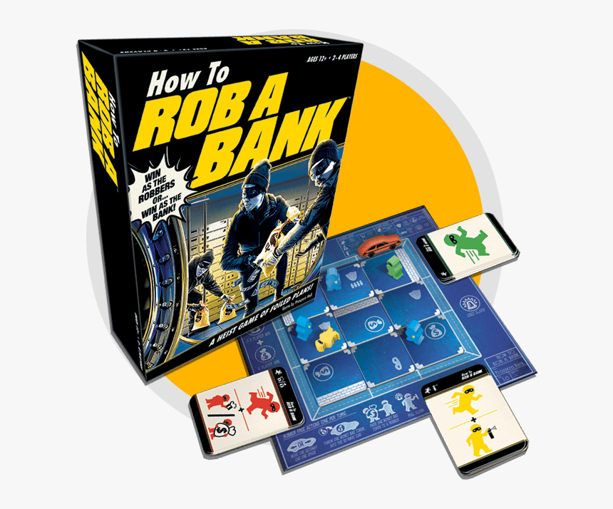 How To Rob A Bank Board Game Contents - Rob A Bank Board Game, HD Png ...