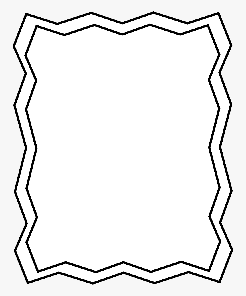 Full Page Black And White Zig Zag Frame - Border Black And White ...