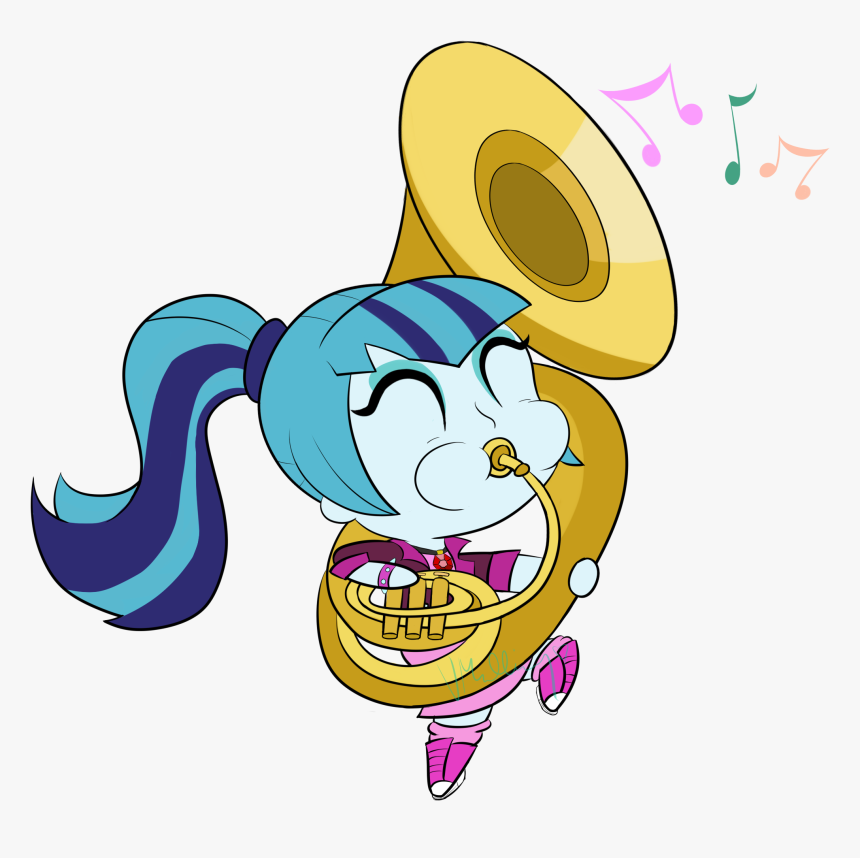 Vcm1824, Chibi, Cute, Equestria Girls, Eyes Closed, - Sousaphone ...