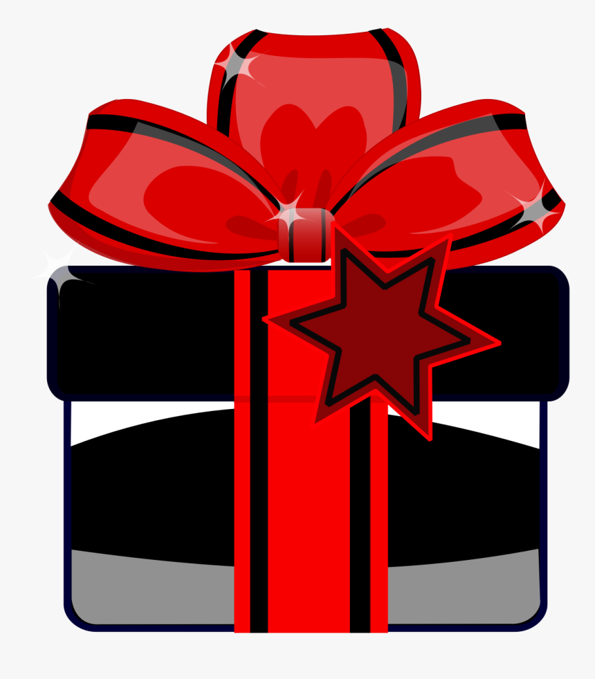 Symbol,red,gift - Red And Black Present Clipart, HD Png Download ...