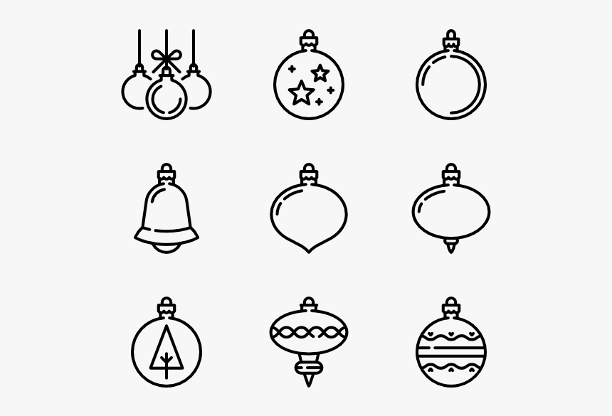 Christmas Balls Line Craft - Christmas Ball Illustration Png ...