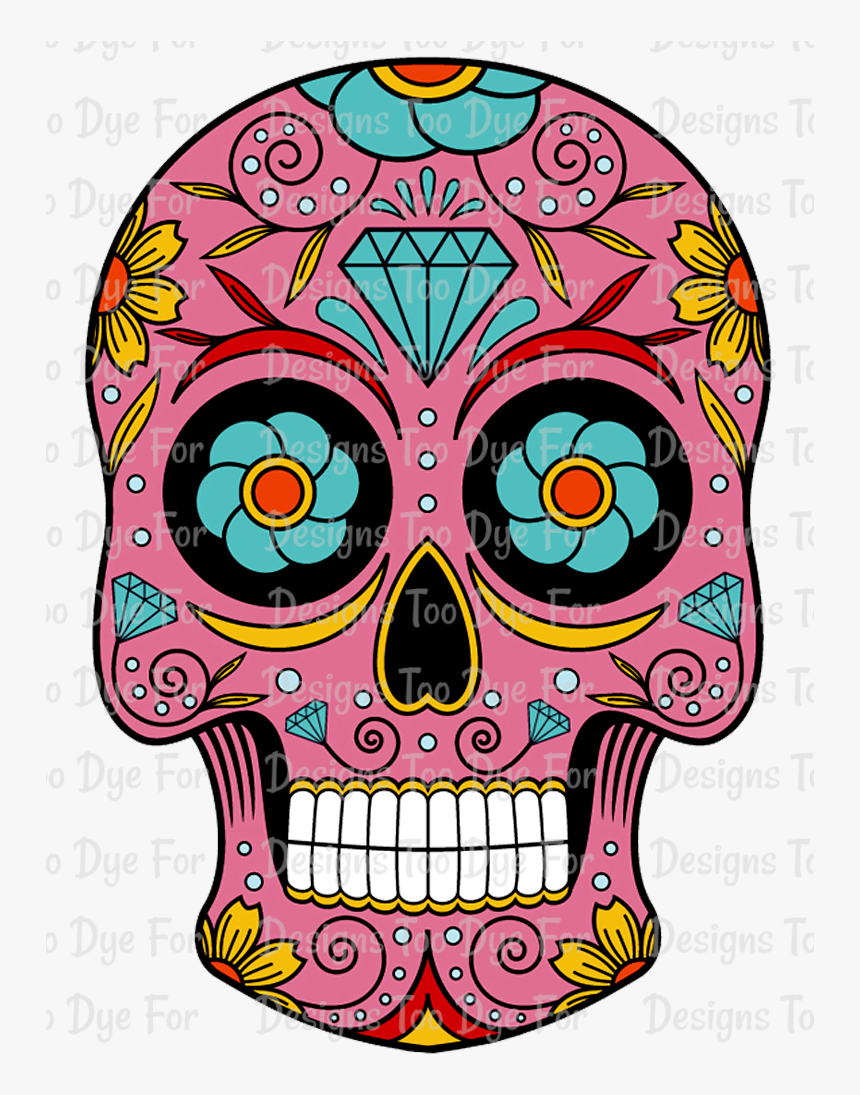 Sugar Skull - Santa Muerte Skull Tattoo, HD Png Download , Transparent ...