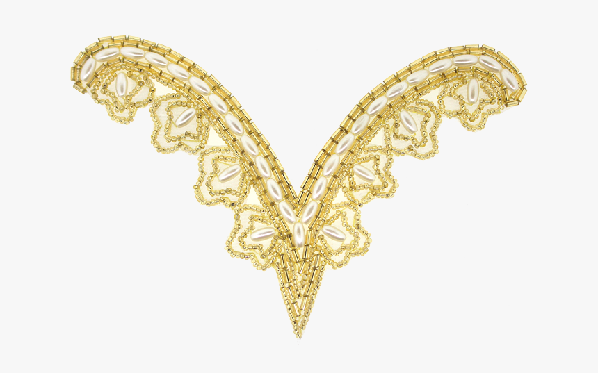 Decorative Beaded/pearl Applique - Illustration, HD Png Download ...