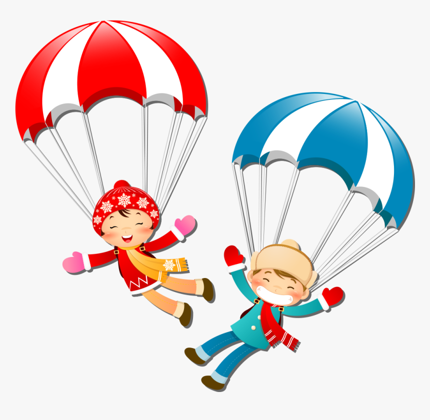 Clip Art Collection Of Free Drawing - Parachute Cartoon Transparent, HD ...