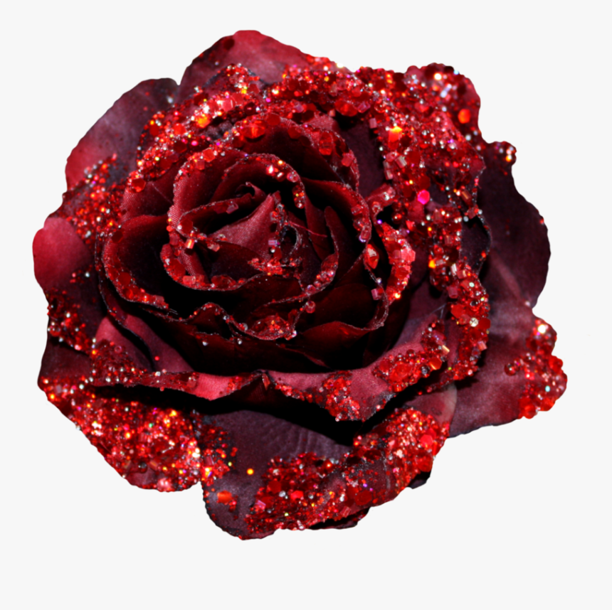 Rose Clip Art Grannysatticstock - Rose Flower Glitter Png, Transparent ...