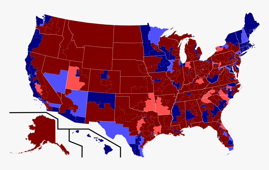 Us House Map 2016, HD Png Download , Transparent Png Image - PNGitem
