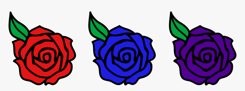 Blue Rose Clipart Valentine Rose - Valentines Day Cartoon Flowers, HD ...