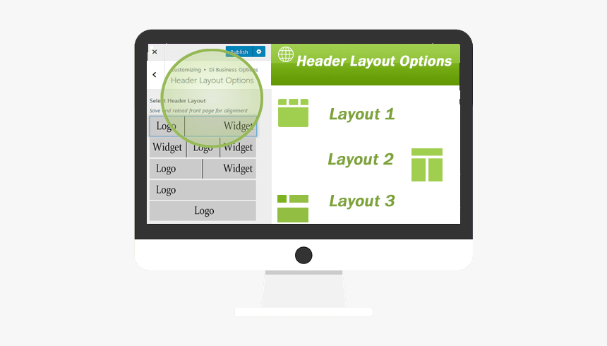 Business Wordpress Theme Headers - Flat Panel Display, HD Png Download ...