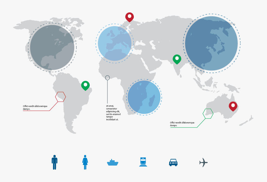 World Map Plain Blue, HD Png Download , Transparent Png Image - PNGitem