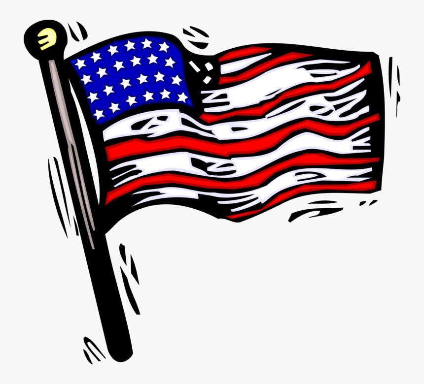 Vector Illustration Of American Flag Of United States - Political ...