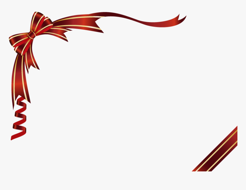 Christmas Ribbon Frame - Ribbon Frame Png, Transparent Png ...