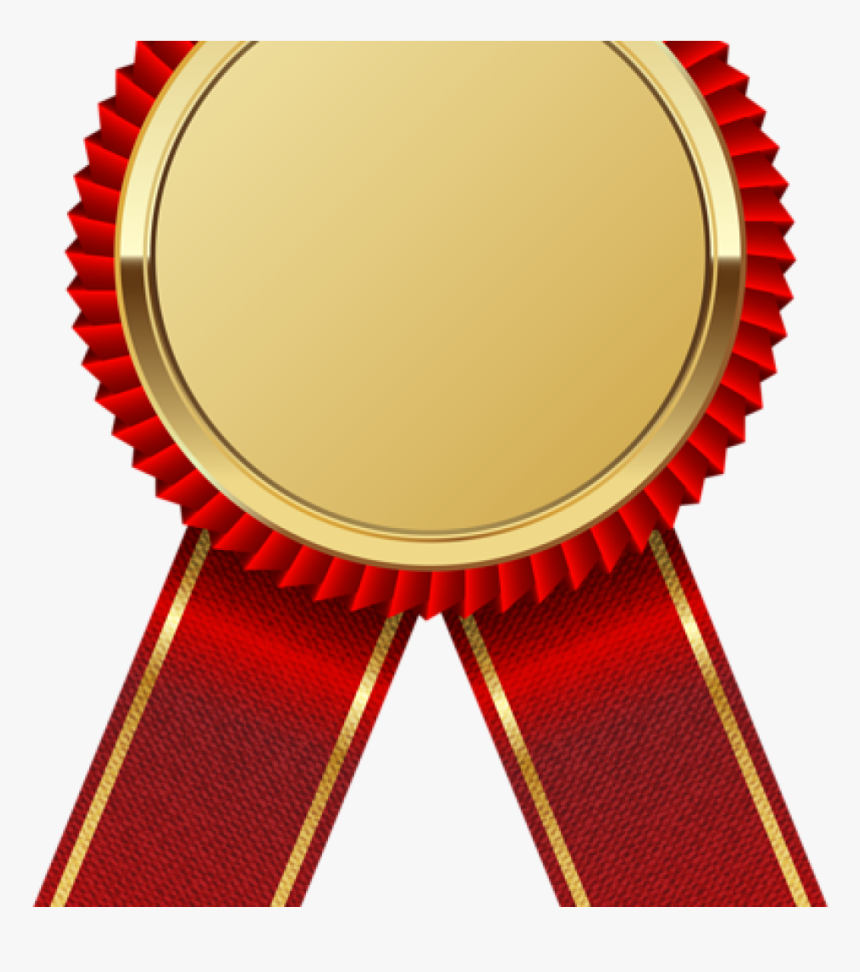 Ribbon Clipart Gold Medal With Red Png Image Frames - Transparent ...