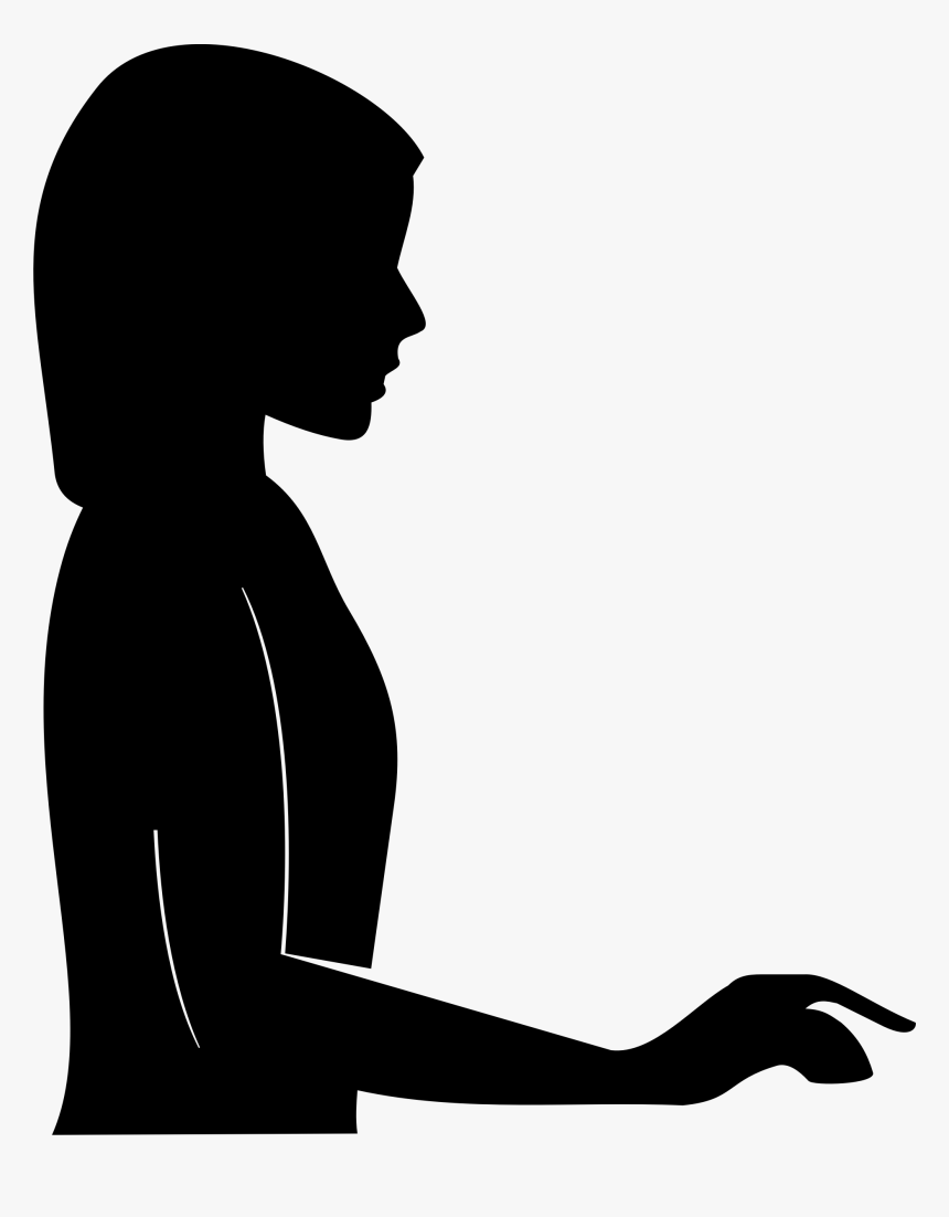 Transparent Human Clipart - Transparent Side Profile Silhouette, HD Png ...