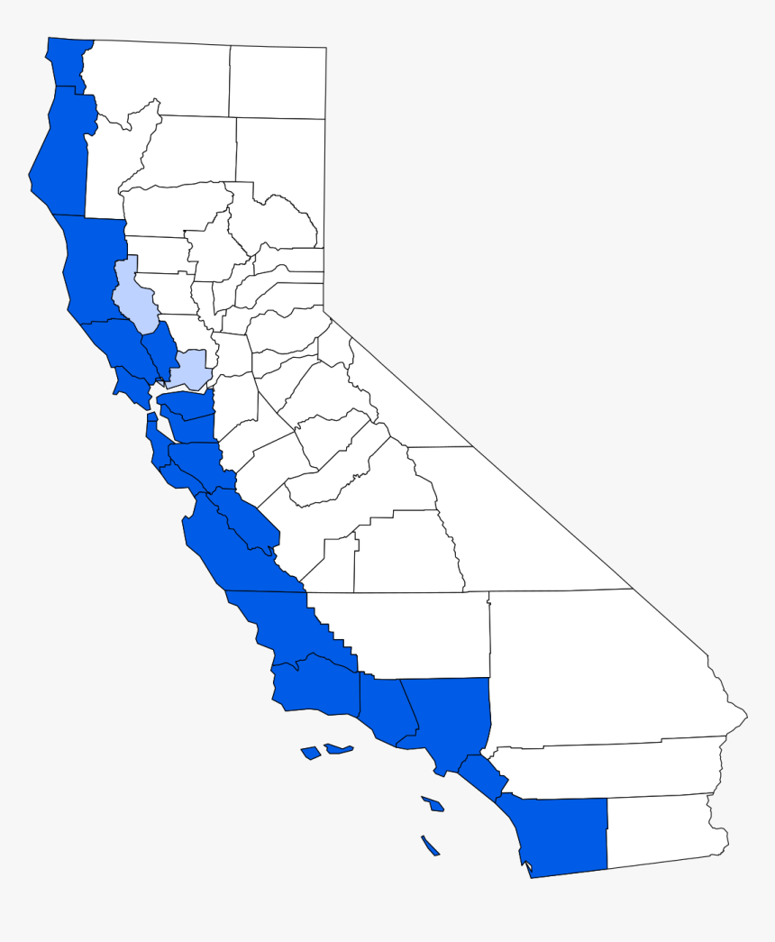 California Coastal Region Map, HD Png Download , Transparent Png Image ...