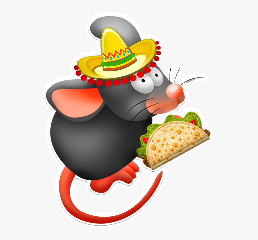 Taco Mouse, Taco, Mouse, Sombrero, Mexican, Mice - Mouse In Sombrero ...