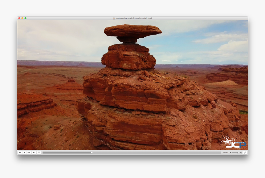Mexican Hat Teetering Rock Formation In Utah Drone, HD Png Download ...