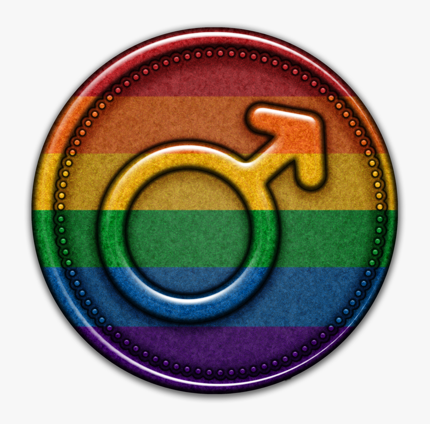 A Round, Gay Pride, Male Gender Symbol Impression Made, HD Png Download ...
