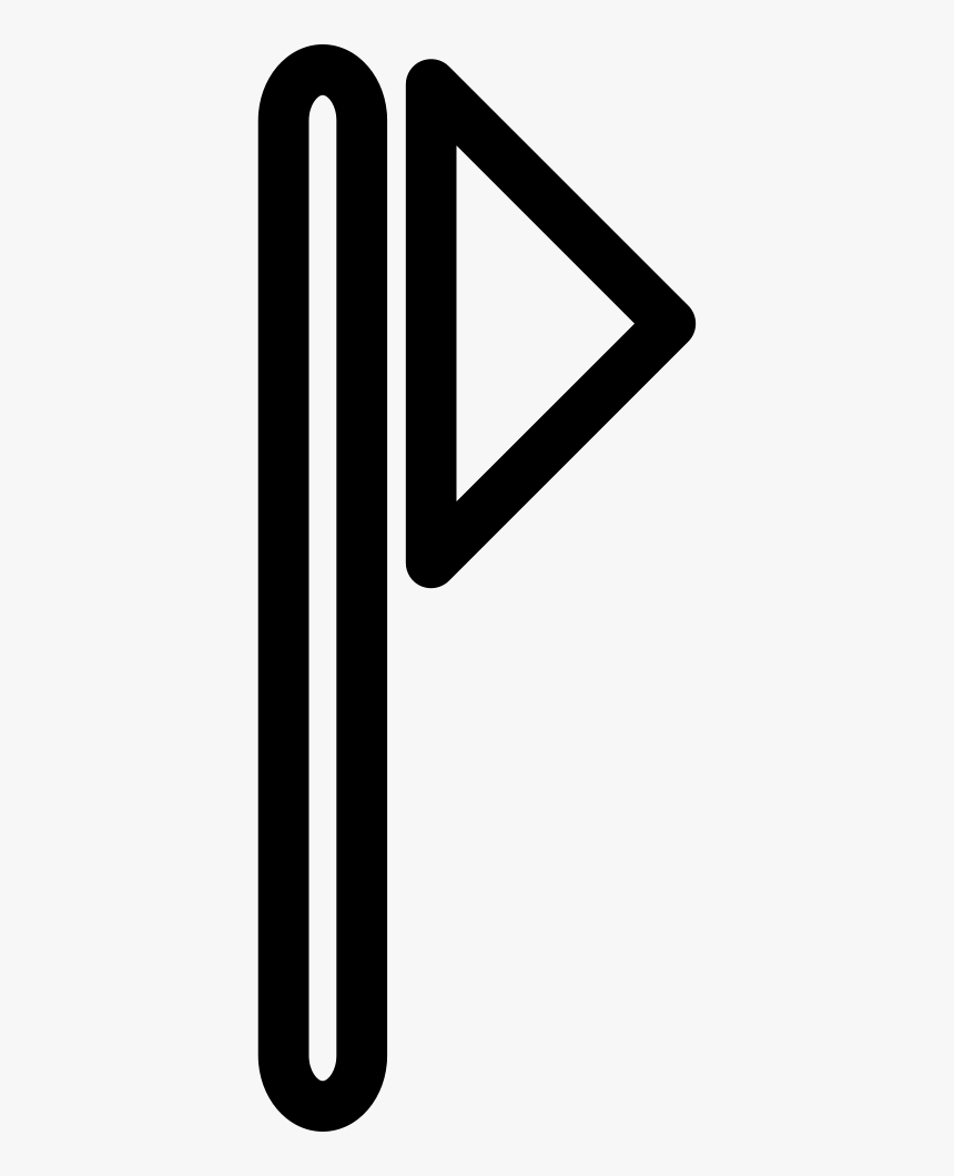 Flag Triangle On A Pole Outline, HD Png Download , Transparent Png ...