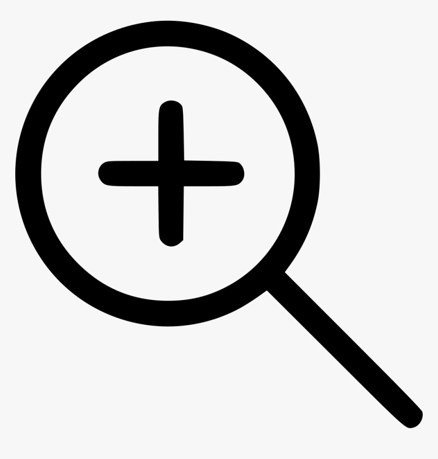 Magnifying Glass Plus, HD Png Download , Transparent Png Image - PNGitem