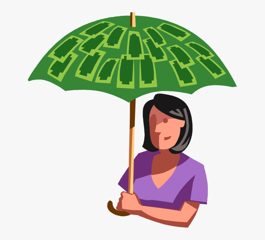 Vector Illustration Of Businesswoman With Financial, HD Png Download ...