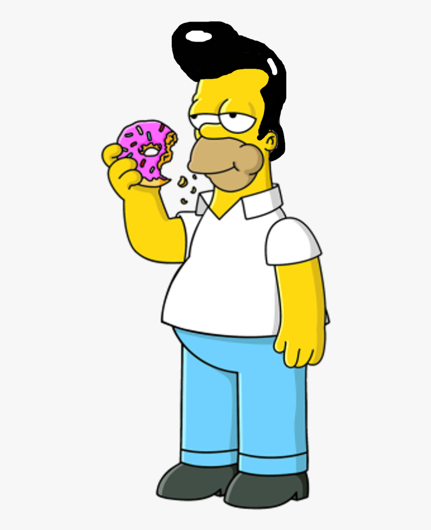 Homer Simpson With Elvis Presley S Hair By Darthraner83, HD Png ...