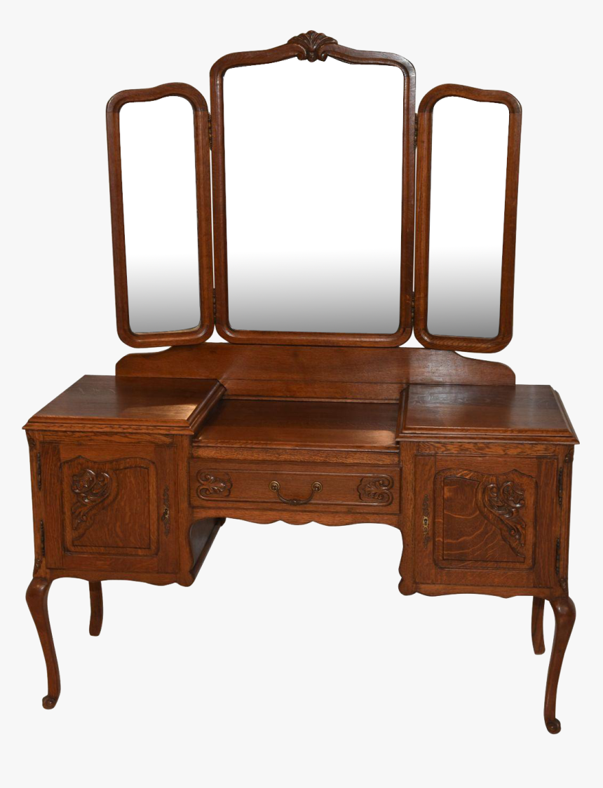 Nicely Sized Vintage Dressing Table With Mirrors, HD Png Download ...
