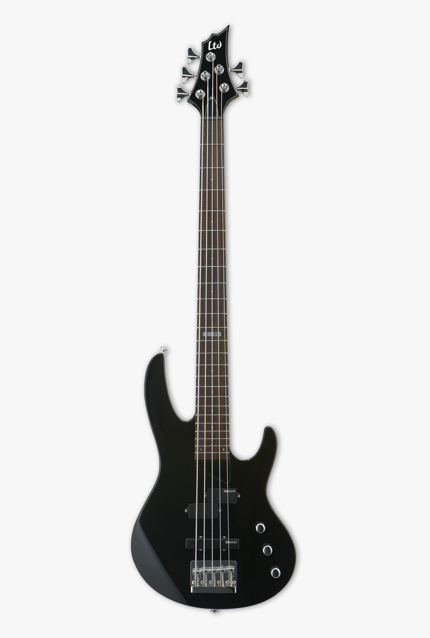 Esp ltd B 55 5 String Bass Guitar black , HD Png Download , Transparent ...