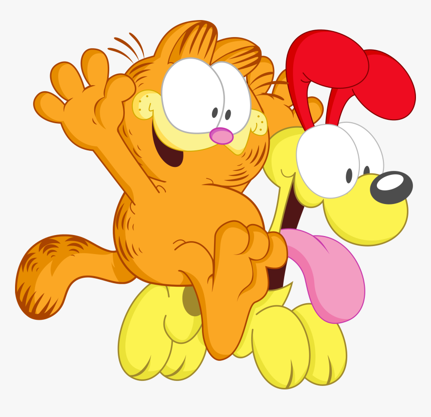 Garfield And Odie Color Outlines, HD Png Download , Transparent Png ...