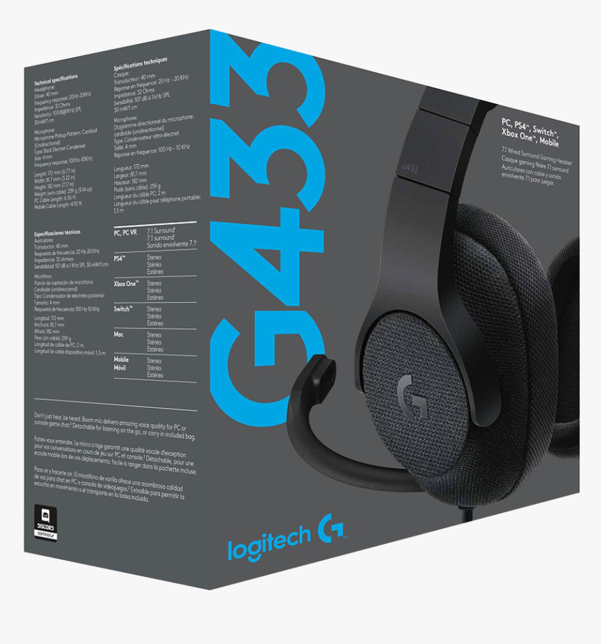 Logitech G433, HD Png Download , Transparent Png Image - PNGitem