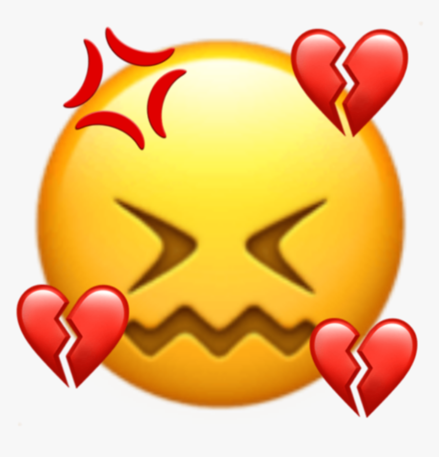 #emoji #sad #iphone #emojis #broken #heart #hearts, HD Png Download ...