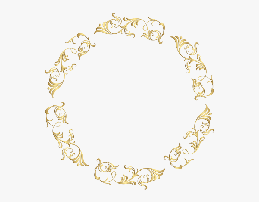 Gold Floral Border Frame Clip Art Image, HD Png Download , Transparent ...