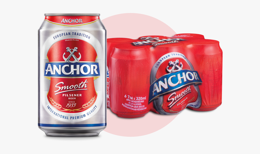 Anchor Smooth 6-can Pack, HD Png Download , Transparent Png Image - PNGitem