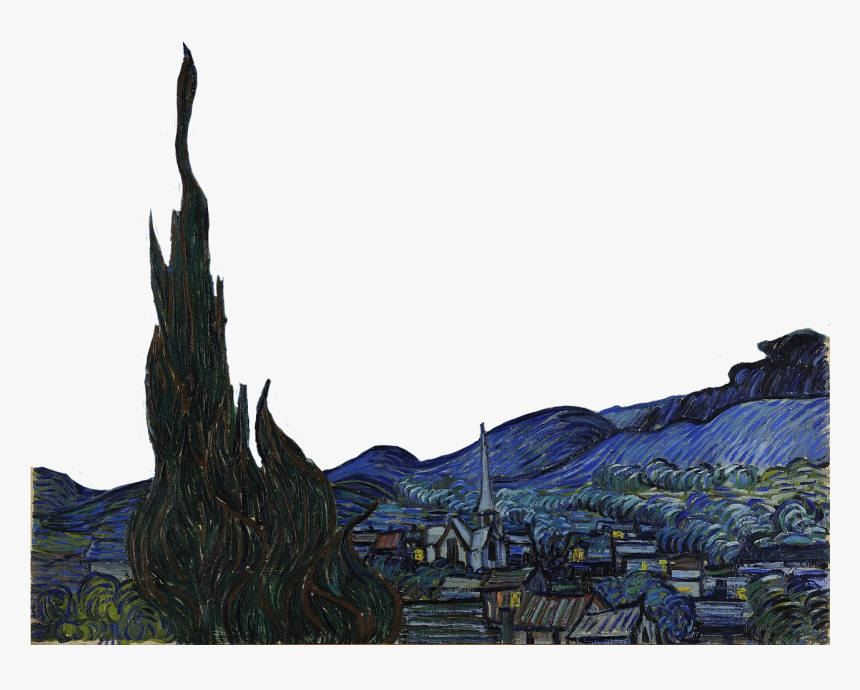 Van Gogh Starry Night Sketch , Png Download, Transparent Png ...