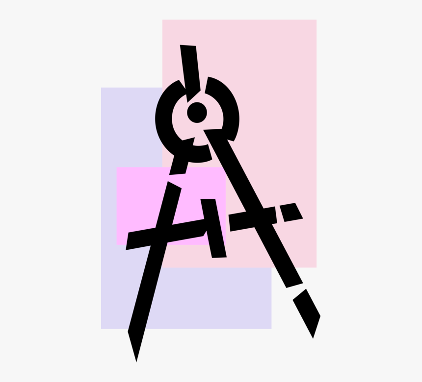 Vector Illustration Of Measurement Compass Used In - Cross, HD Png ...