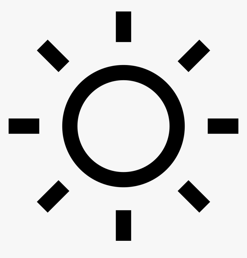 Sun Shape Of A Circle With Straight Rays - Icon, HD Png Download ...