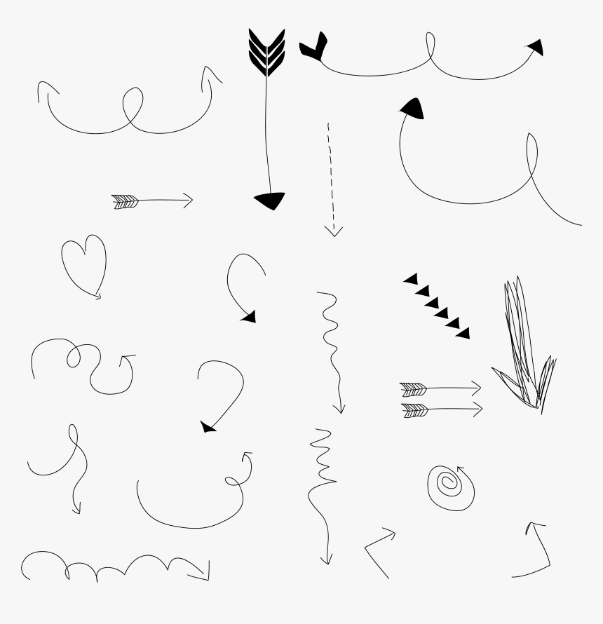 Freebie Friday Free Handrawn Arrow Doodles - Arrow Cute Doodles Png ...
