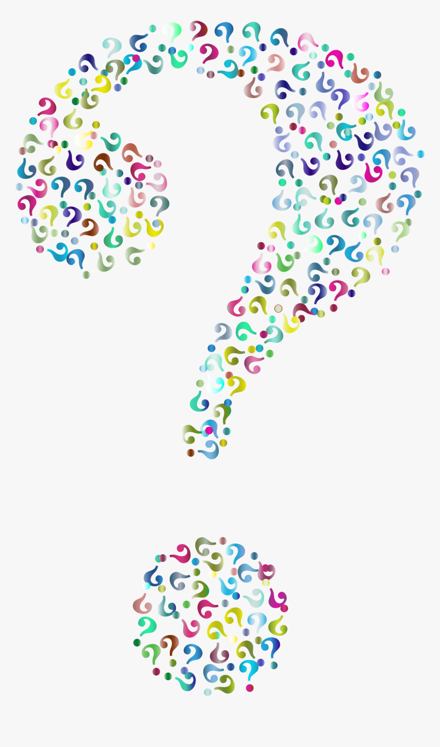 Prismatic Question Mark Fractal 5 No Background Clip - Question Mark Of ...