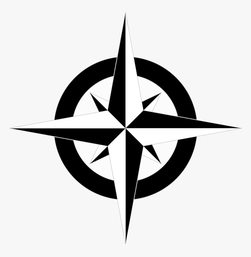 Compass Clipart North Arrow Simple Map Vector Transparent - South On A ...