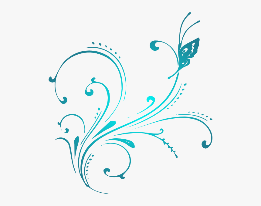 Scroll Clipart Vector - Butterfly Scroll Clipart, HD Png Download ...