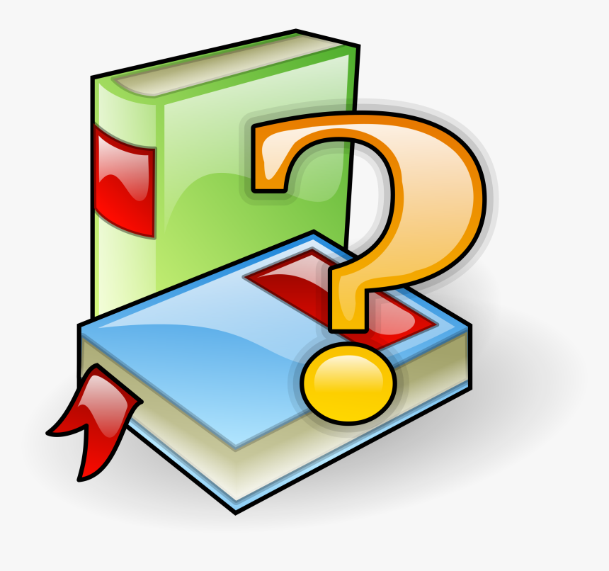 Books With Question Mark Clip Arts - References Clipart, HD Png ...