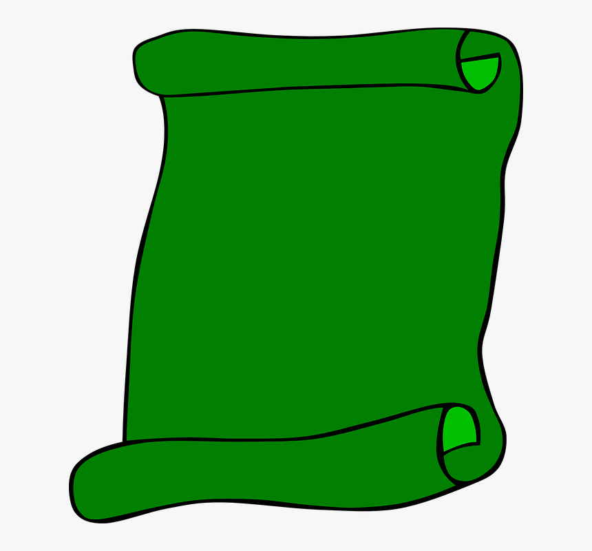 Scroll, Paper, Blank, Green, Info, Invitation - Paper Clip Art Green ...