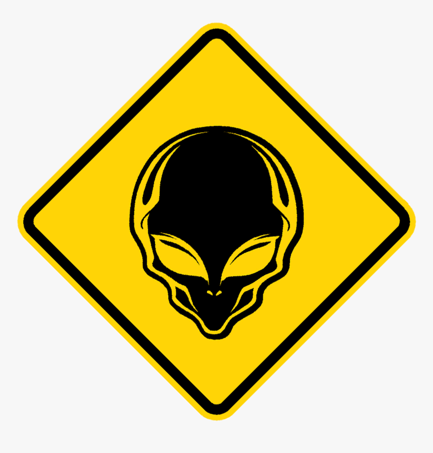 Alien Crossing Sign - Winding Right Road Signs, HD Png Download ...