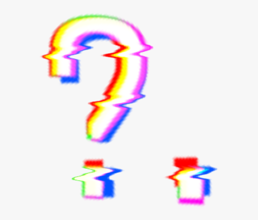 #glitch #aesthetic # #question #questionmark - Illustration, HD Png ...