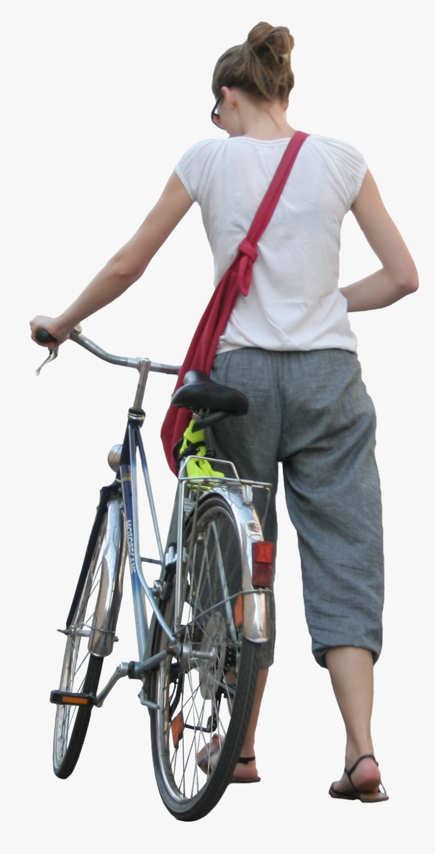 Cycling, Cyclist Png - Woman On Bicycle Png, Transparent Png ...