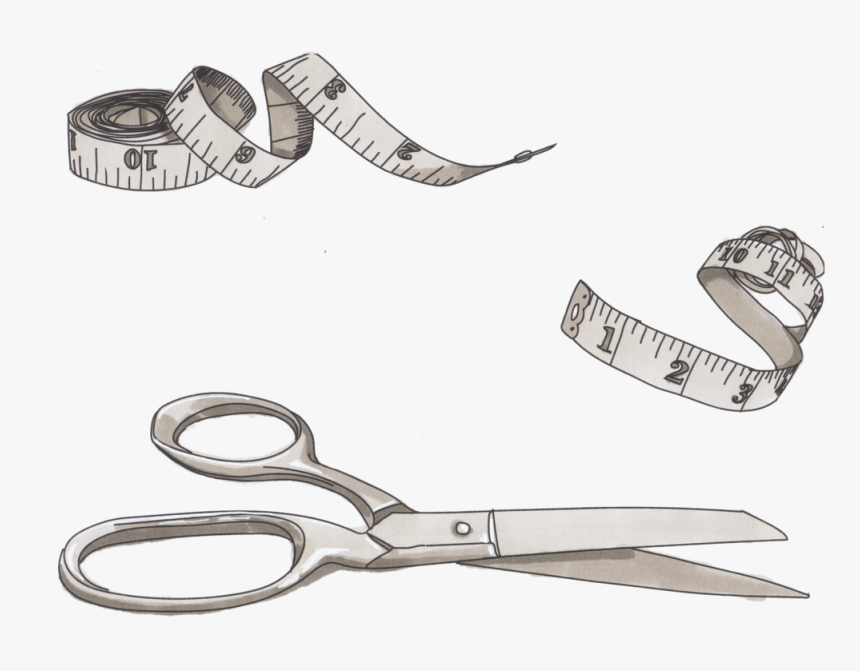 Scissors And Measuring Tape, HD Png Download , Transparent Png Image ...