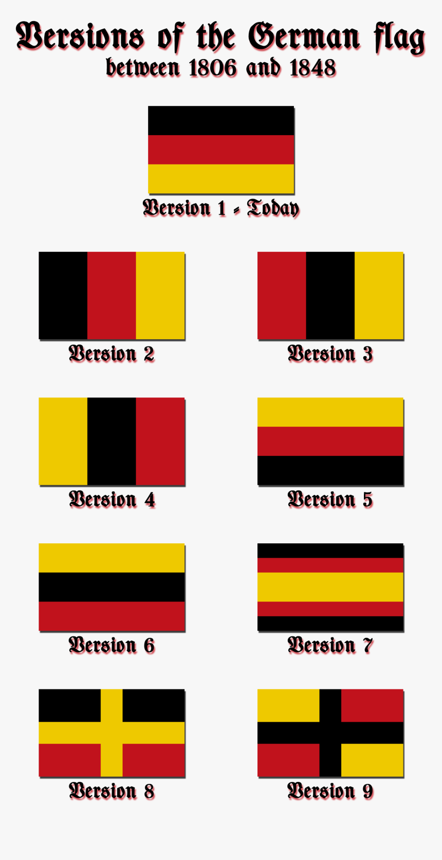 Versions Of The German Flag By Kristo1594, HD Png Download ...