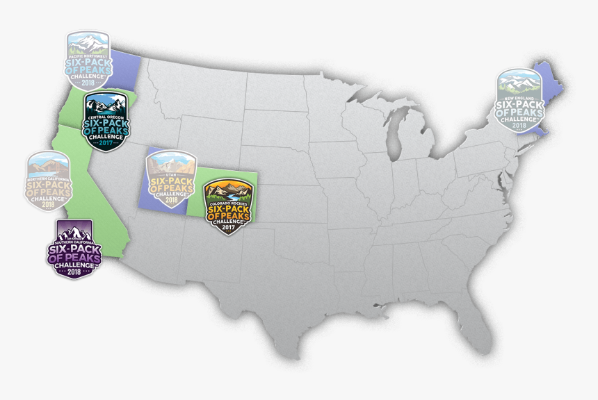 Six-pack Of Peaks Challenge Around The Us, HD Png Download , Transparent Png Image - PNGitem