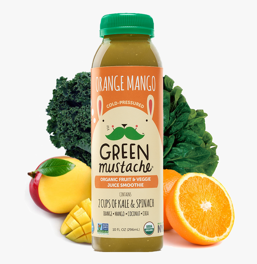 Green Mustache Organic, Cold Pressured Fruit & Veggie, HD Png Download ...