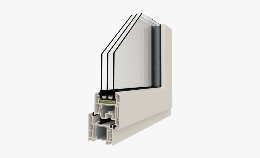 Veka Softline 76 Pvc Aluminium Window System Profile, HD Png Download ...
